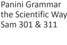 Learn Panini Grammar the Scientific Way - SAM 301 | Chinmaya Vrindavan